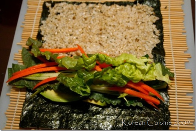 Korean Cuisine: Brown Rice Vegetable Rolls